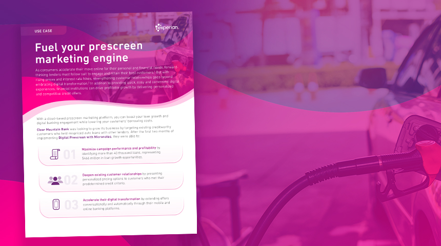 Use Case | Fuel your prescreen marketing engine